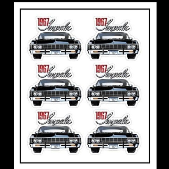 Design | 1967 Chevrolet Impala Laminated Stickers 471 | Poshmark